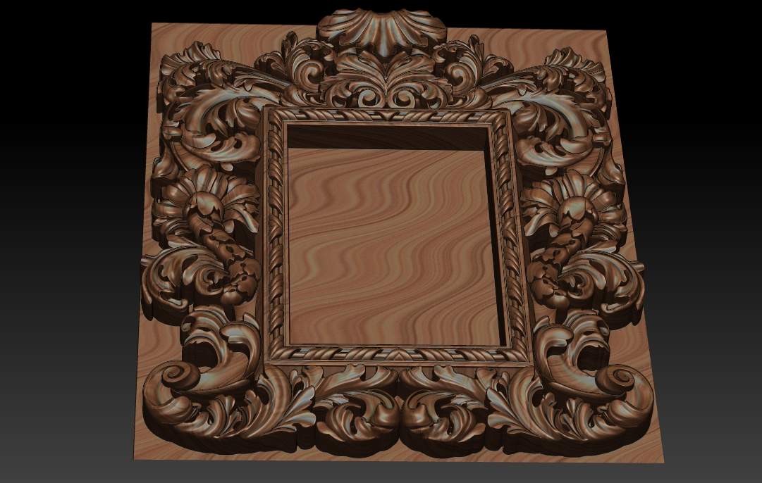 Mirror Classical Carved Frame - Set 2 3D Print Model by Dang nhat Tan