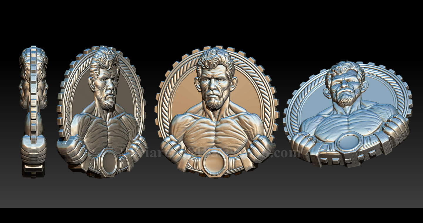 MMA and WWE Fighter Relief Model by Dang nhat Tan