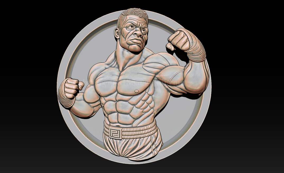 MMA and WWE Fighter Relief Model by Dang nhat Tan