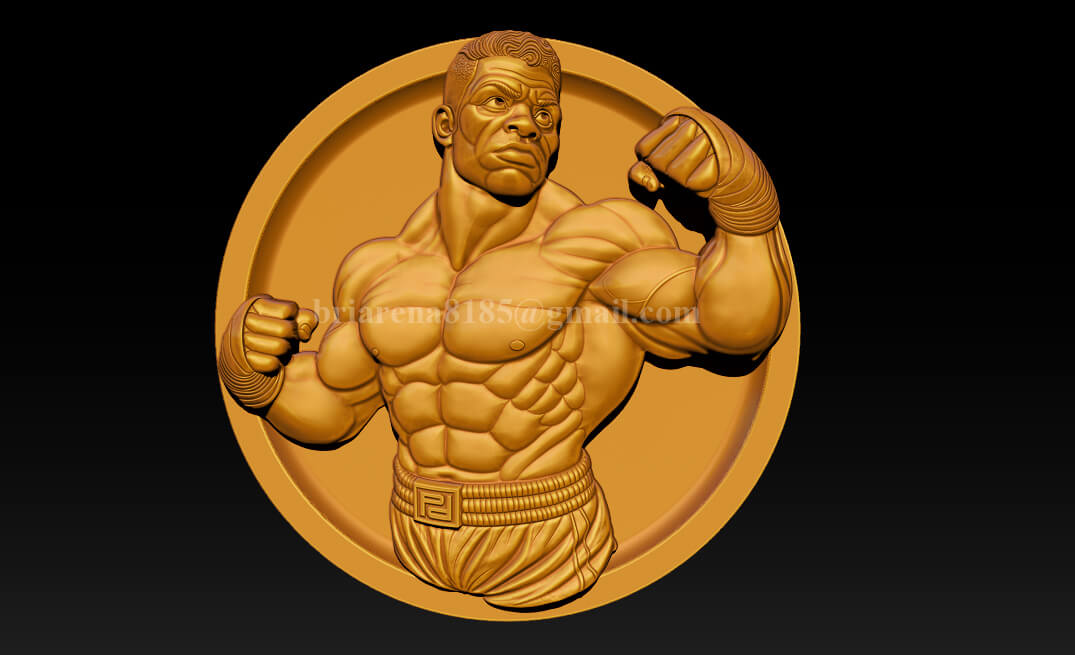 MMA and WWE Fighter Relief Model by Dang nhat Tan