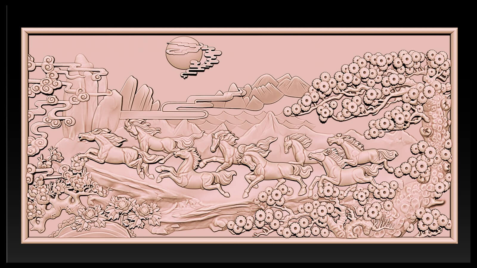 Race Horse Wood Carving File Stl OBJ and Ztl for CNC - 3D Model by Dang ...