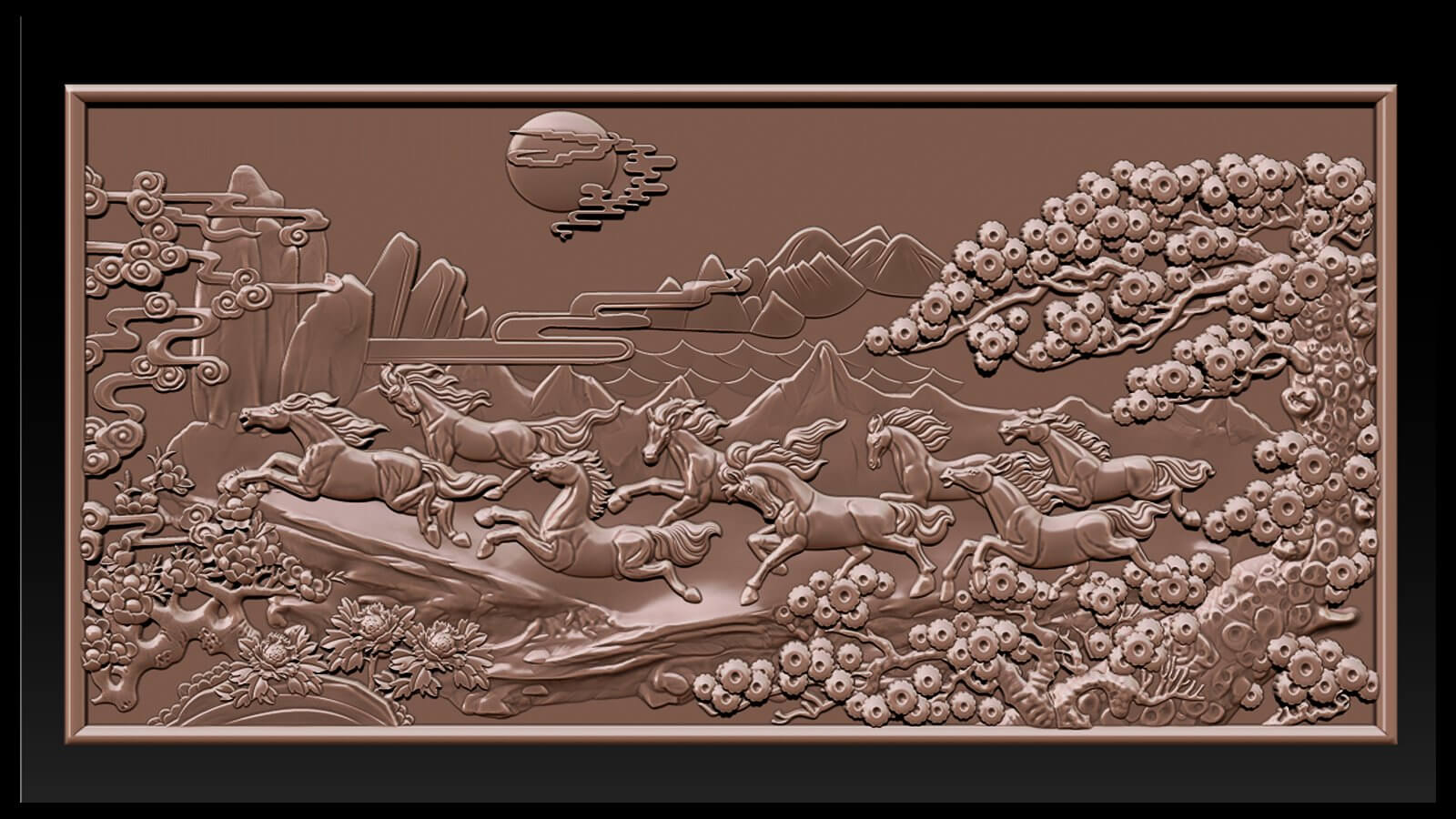 Race Horse Wood Carving File Stl OBJ and Ztl for CNC - 3D Model by Dang ...