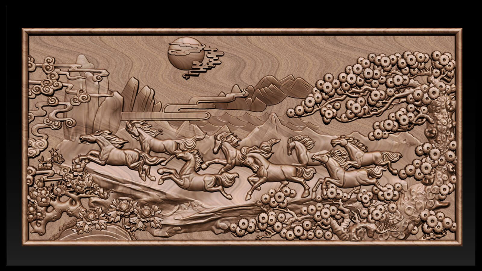 Race Horse Wood Carving File Stl OBJ and Ztl for CNC - 3D Model by Dang ...