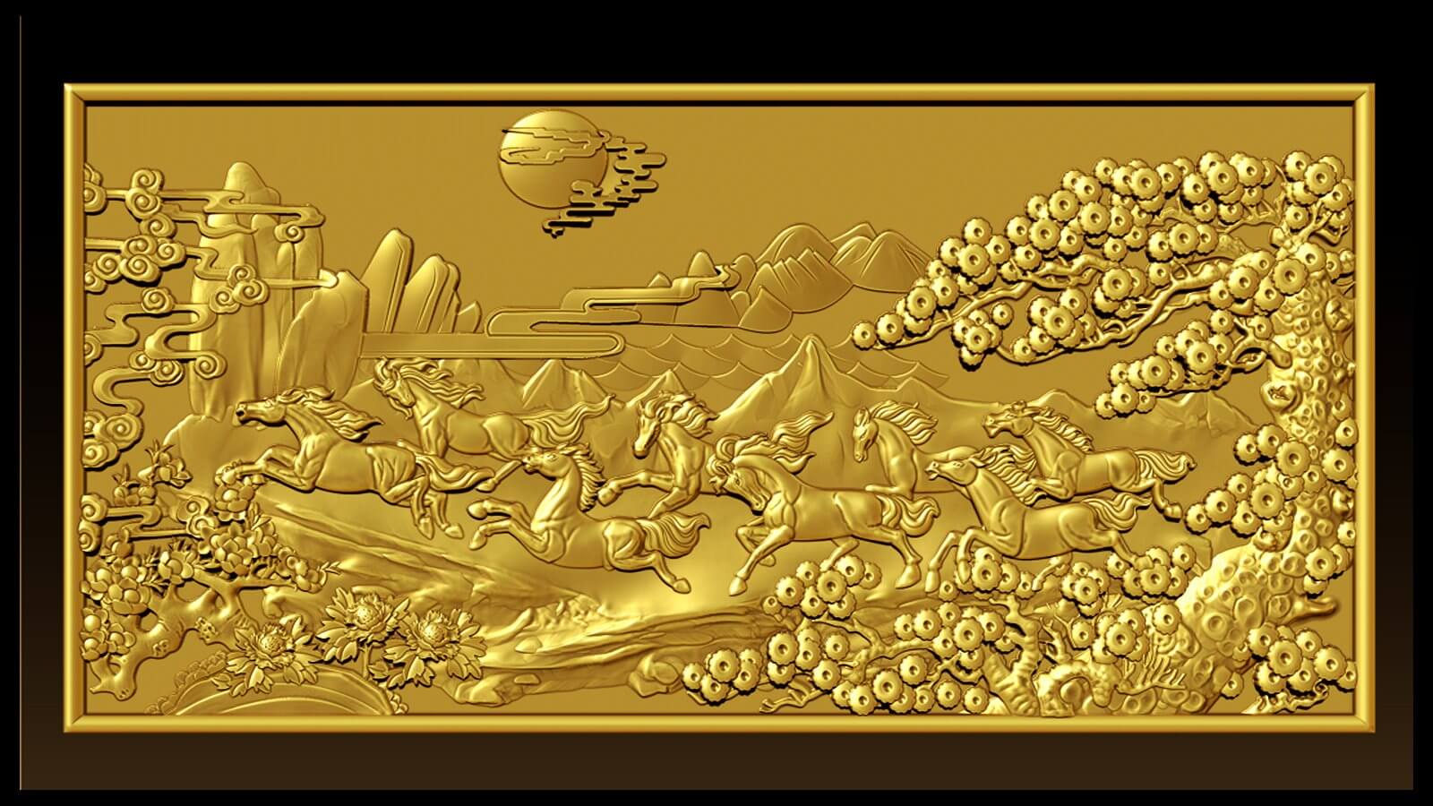 Race Horse Wood Carving File Stl OBJ and Ztl for CNC - 3D Model by Dang ...