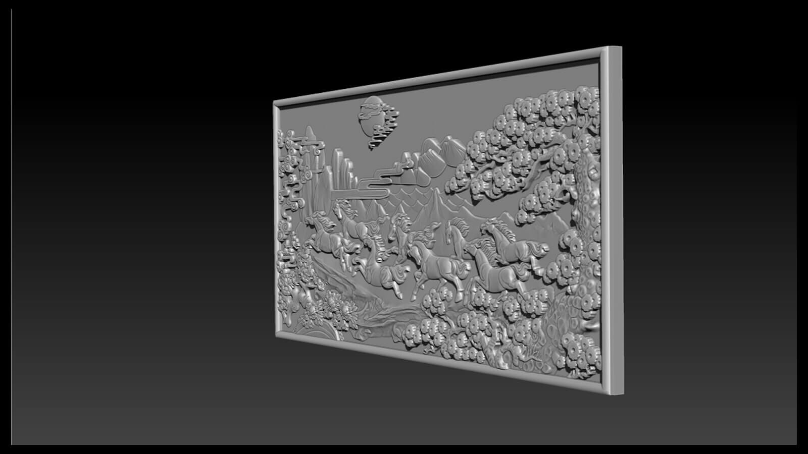 Race Horse Wood Carving File Stl OBJ and Ztl for CNC - 3D Model by Dang ...