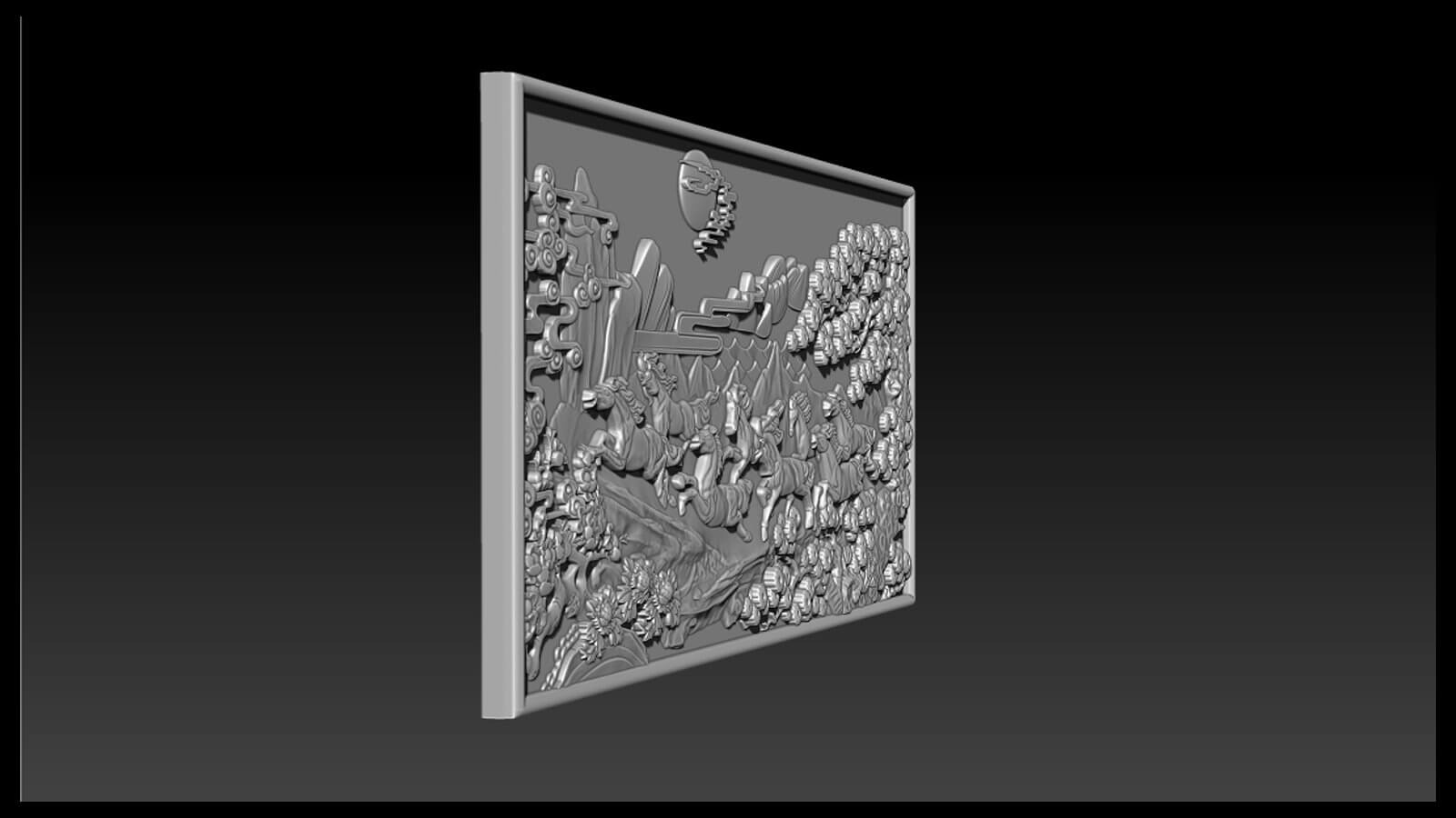 Race Horse Wood Carving File Stl OBJ and Ztl for CNC - 3D Model by Dang ...