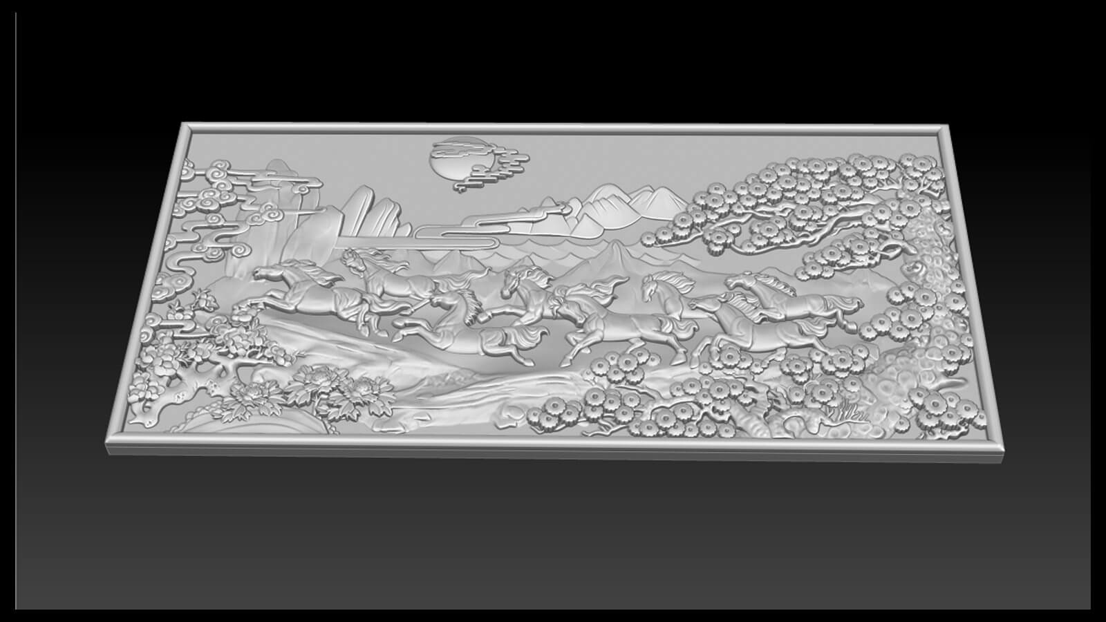 Race Horse Wood Carving File Stl OBJ and Ztl for CNC - 3D Model by Dang ...