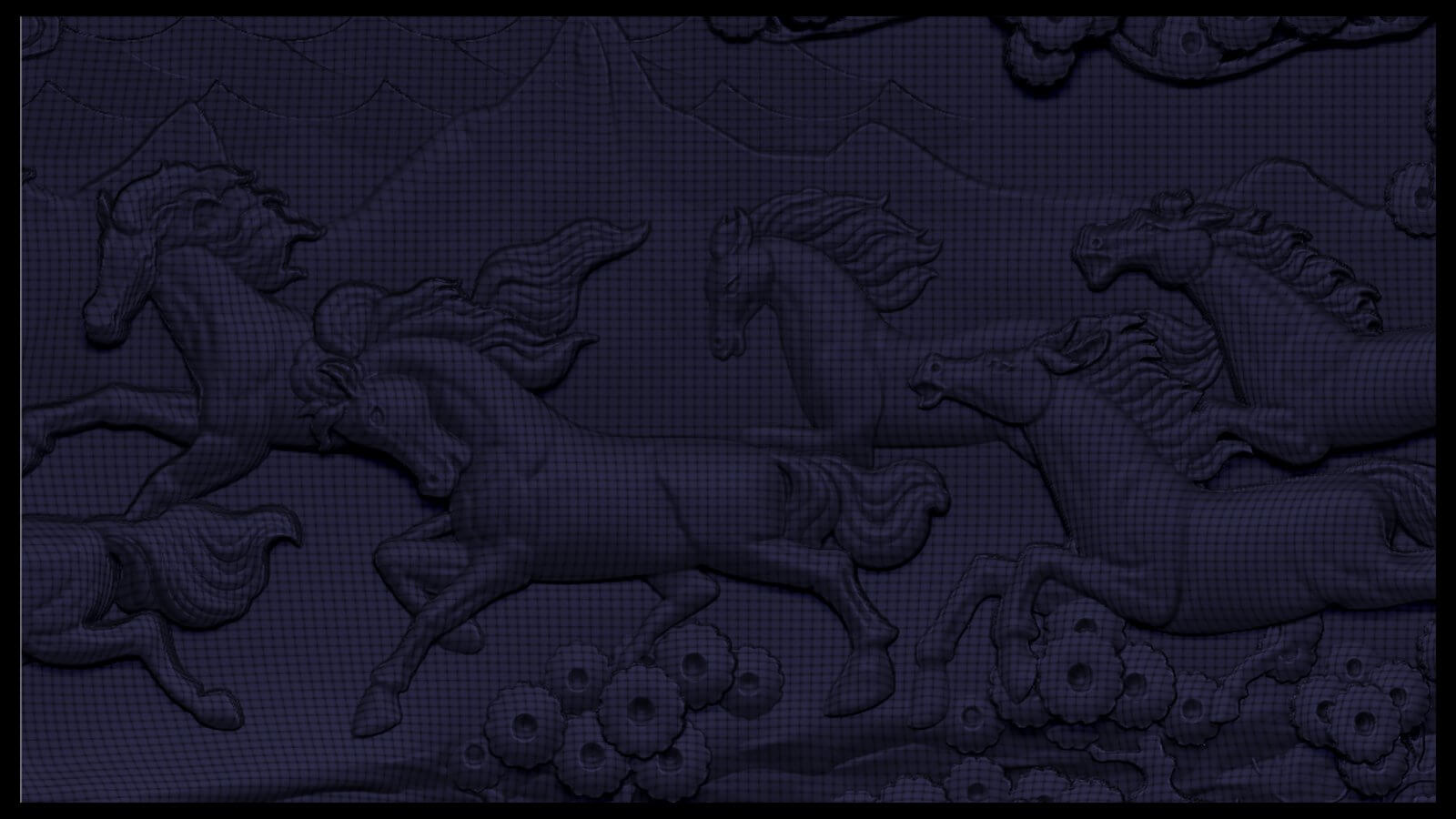 Race Horse Wood Carving File Stl OBJ and Ztl for CNC - 3D Model by Dang ...