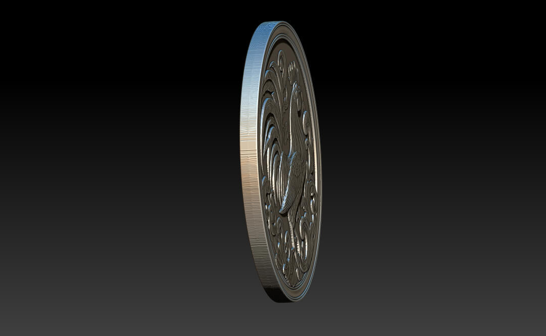 Rooster Relief Coin - CNC 3D Model by Dang nhat Tan
