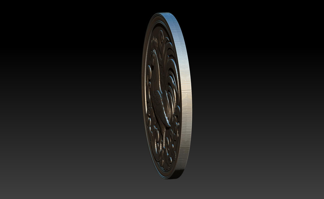 Rooster Relief Coin - CNC 3D Model by Dang nhat Tan