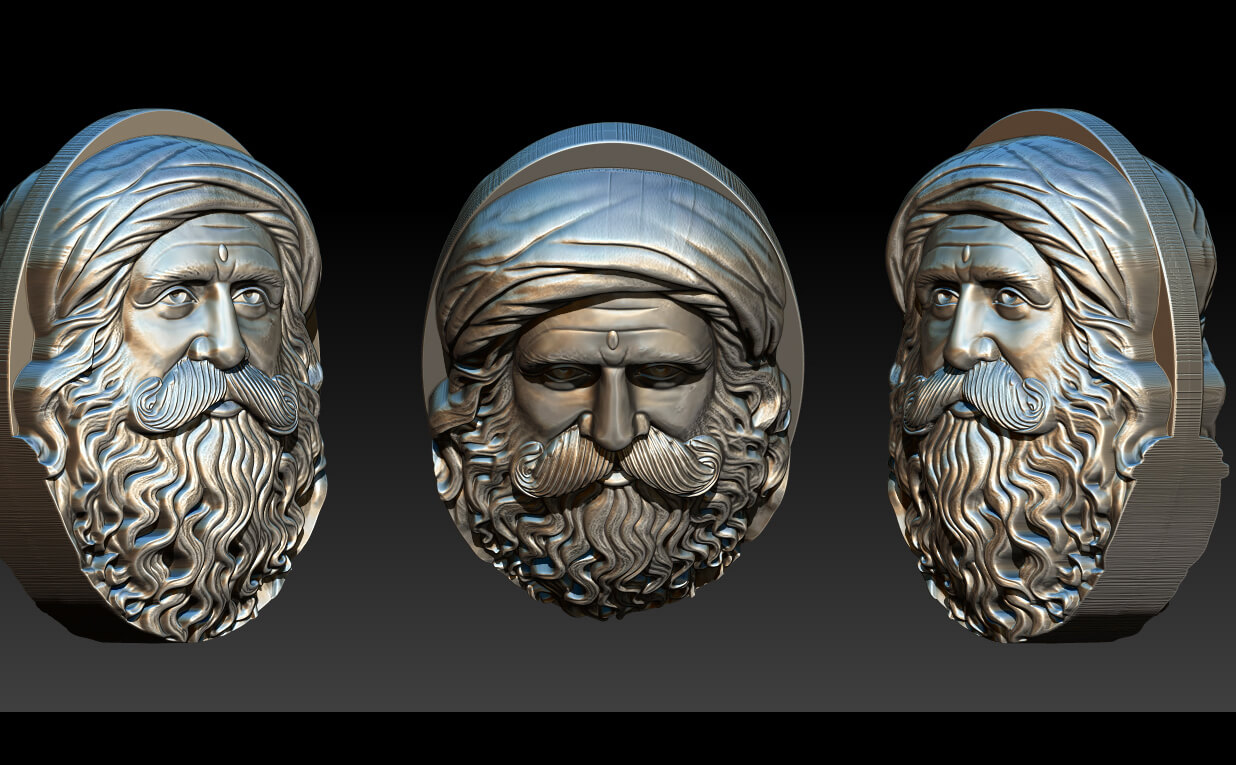 Sadhguru Portrait Relief Model by Dang nhat Tan