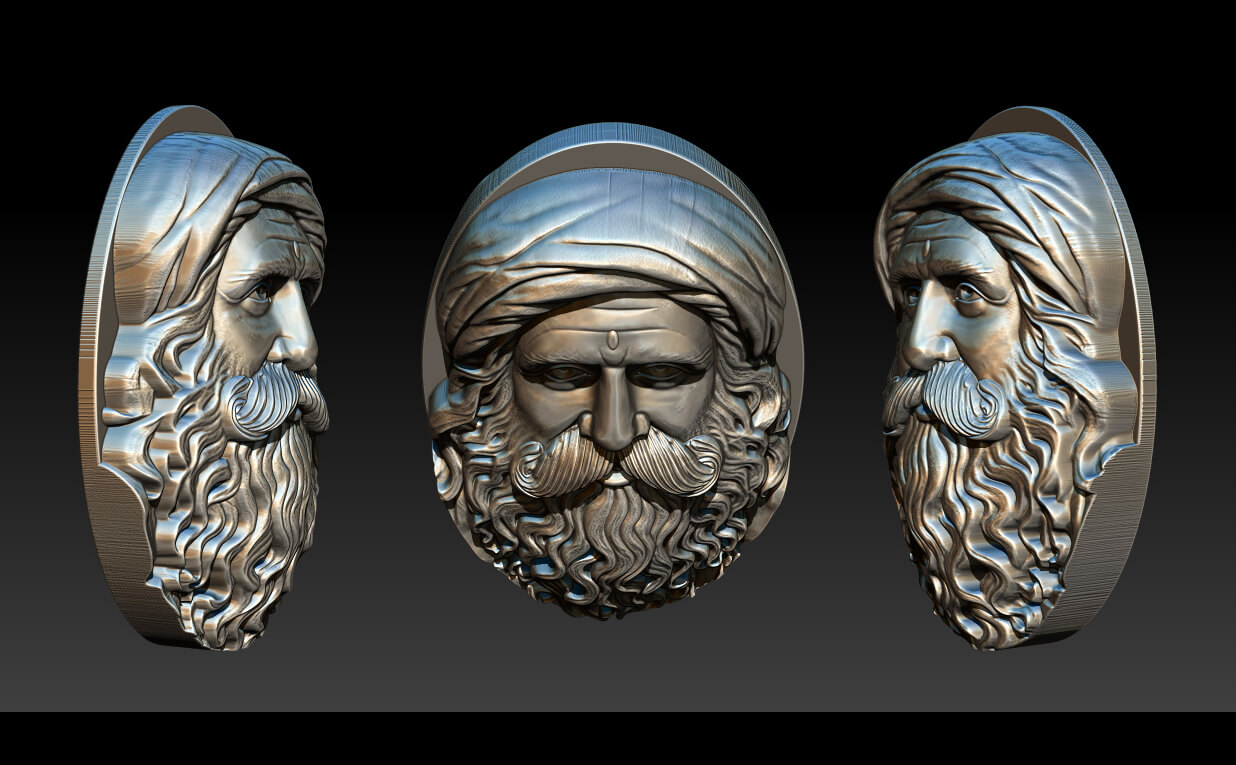 Sadhguru Portrait Relief Model by Dang nhat Tan