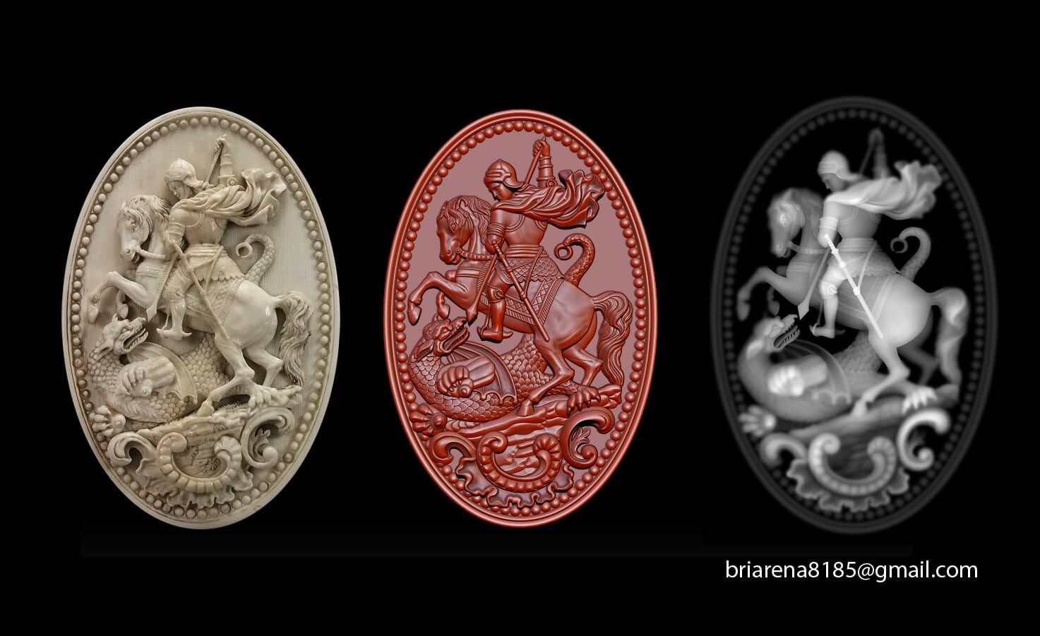 Saint George Killing Dragon - Print Ready 3D Model by Dang nhat Tan