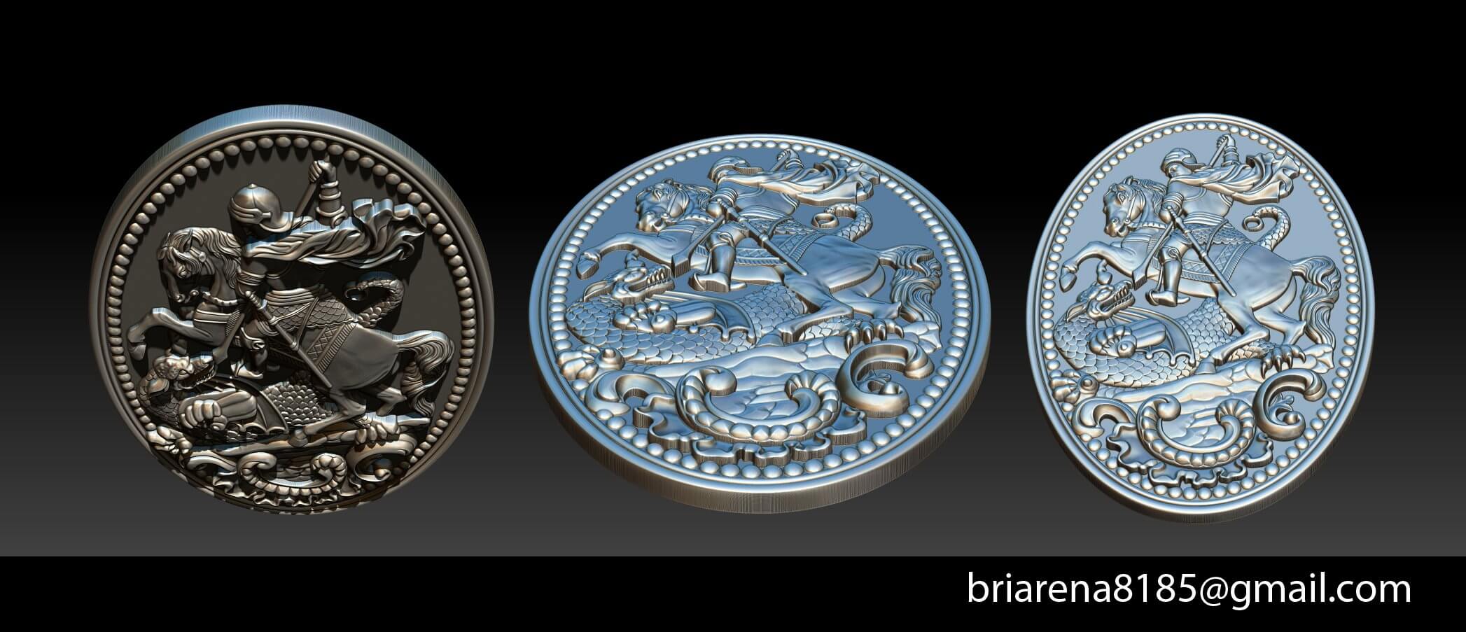 Saint George Killing Dragon - 3D Model by Dang nhat Tan