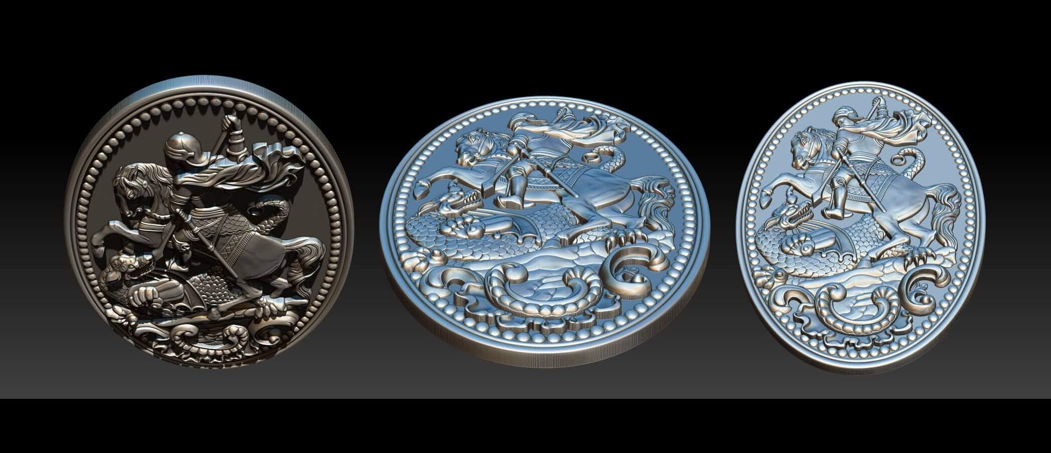 Saint George Killing Dragon - 3D Model by Dang nhat Tan