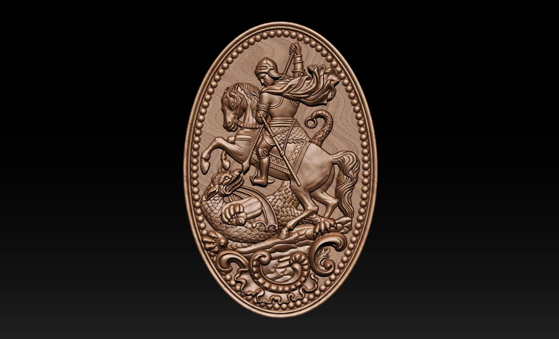 Saint George Killing Dragon - 3D Model by Dang nhat Tan