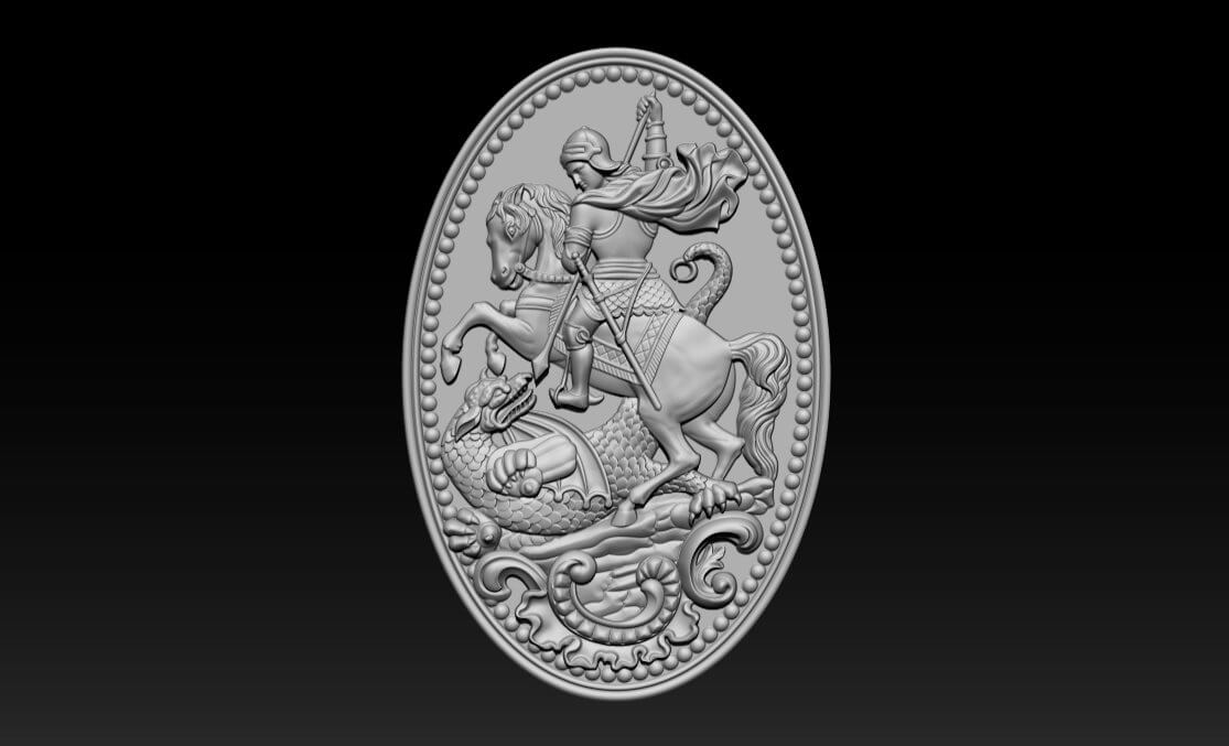 Saint George Killing Dragon - 3D Model by Dang nhat Tan