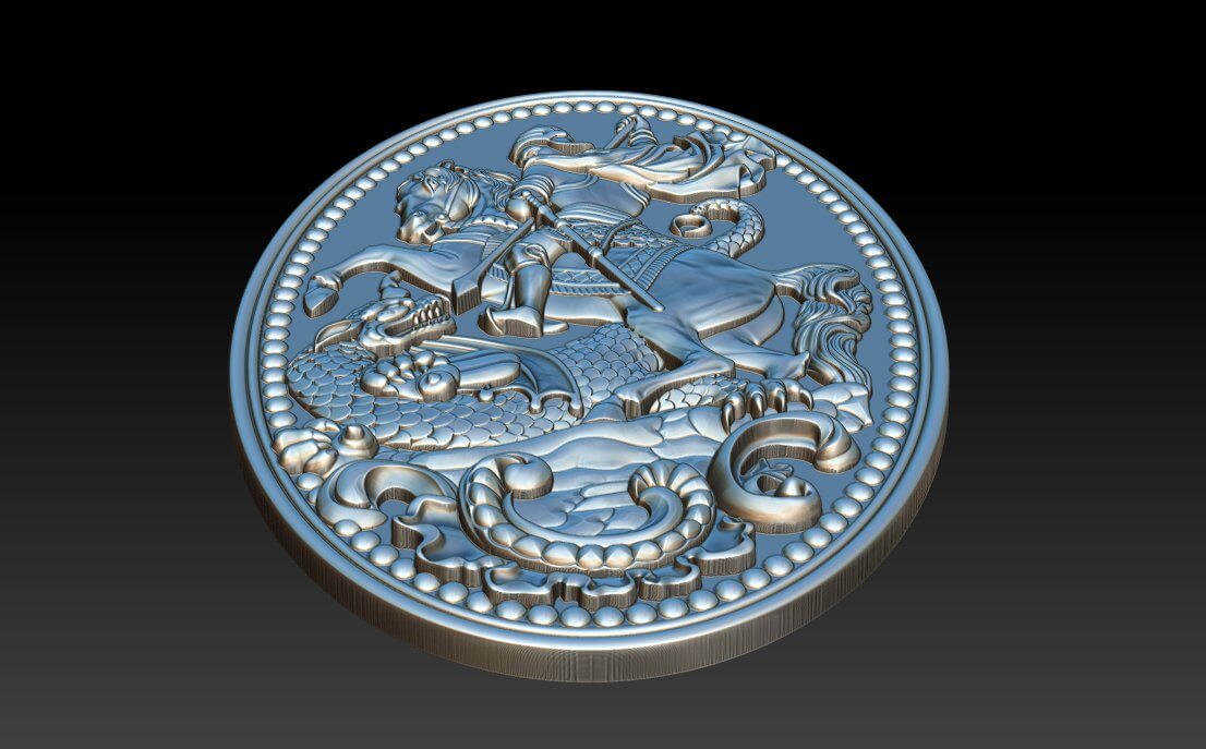 Saint George Killing Dragon - 3D Model by Dang nhat Tan