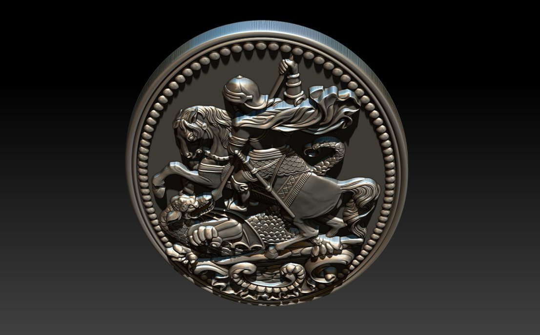 Saint George Killing Dragon - 3D Model by Dang nhat Tan