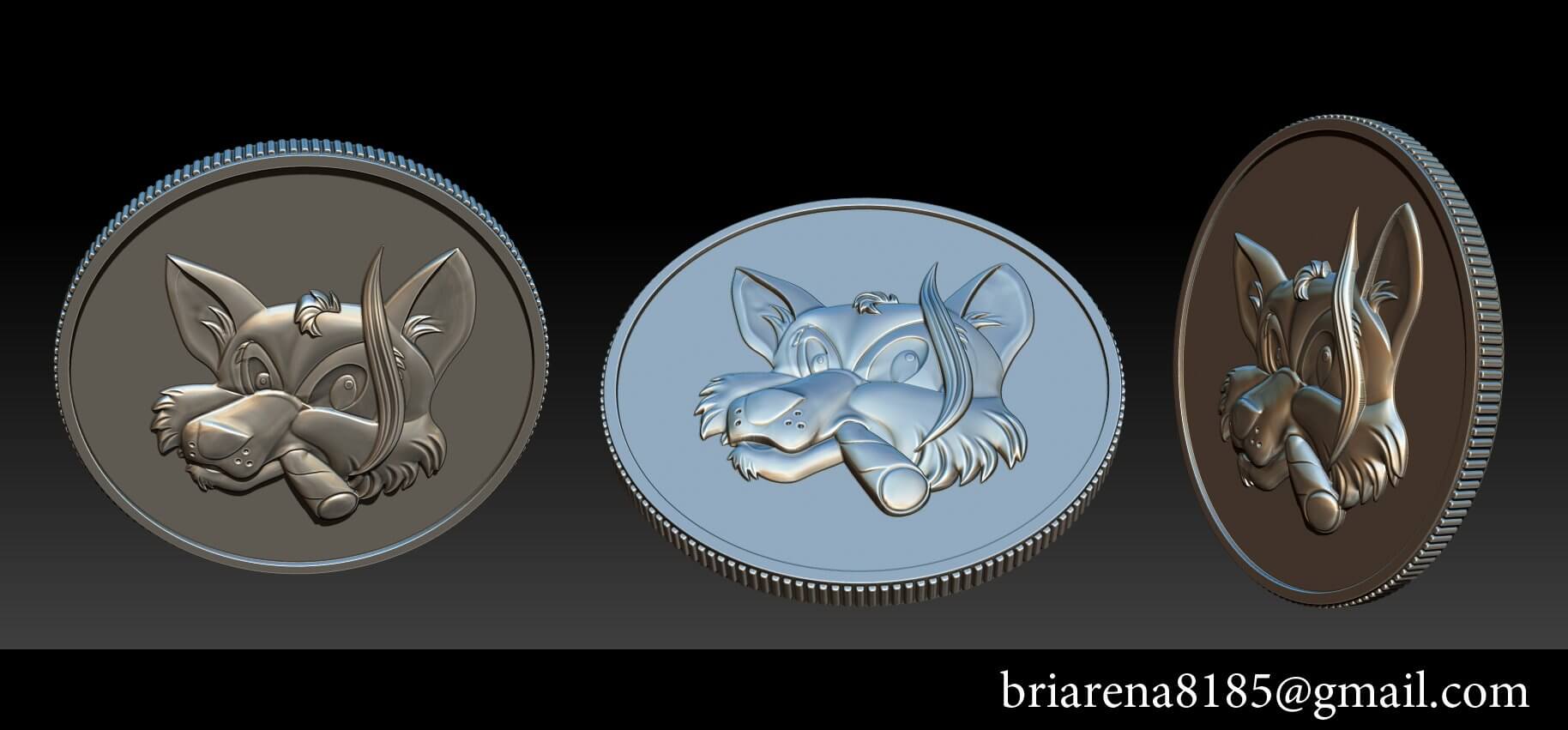 Smoking Fox Coin - 3D Model by Dang nhat Tan