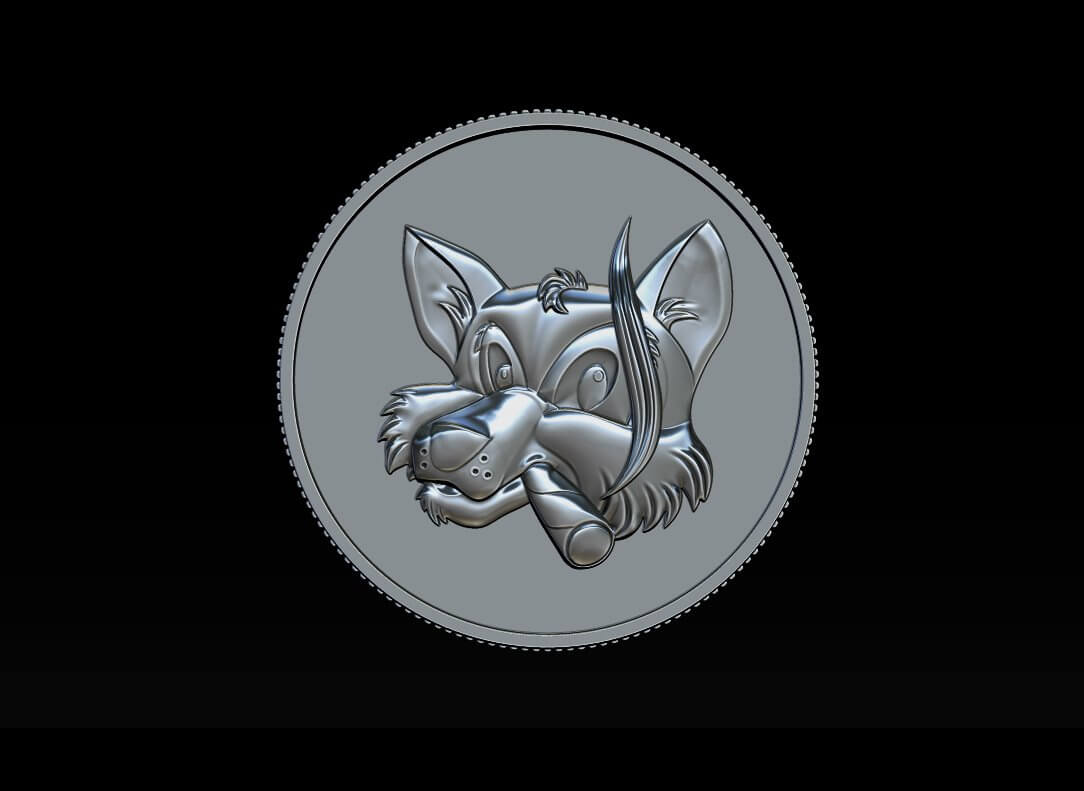 Smoking Fox Coin - 3D Model by Dang nhat Tan