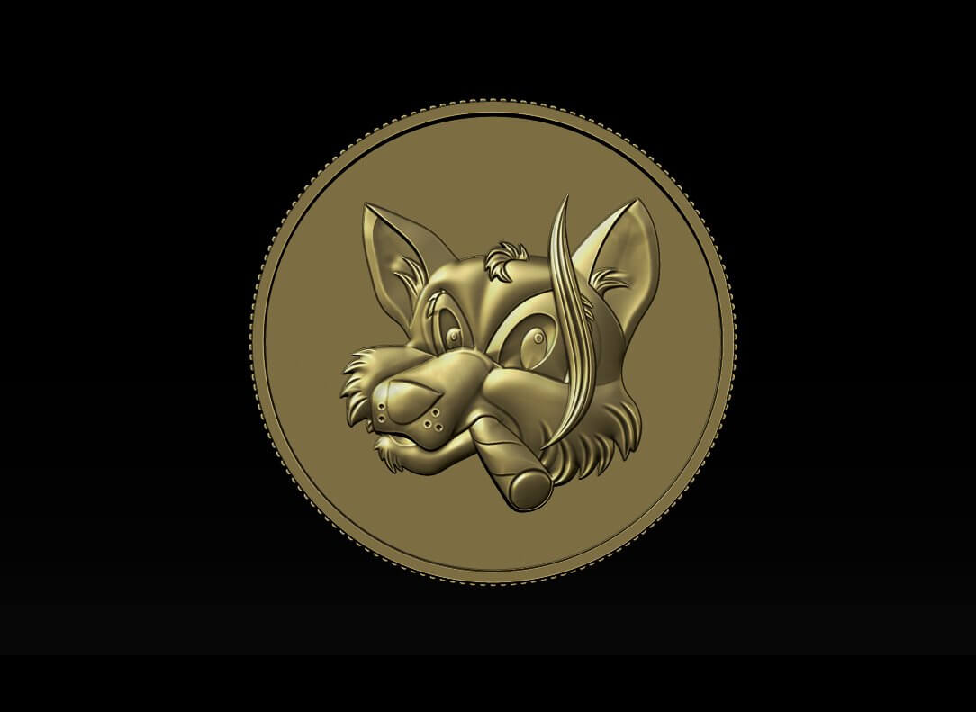 Smoking Fox Coin - 3D Model by Dang nhat Tan