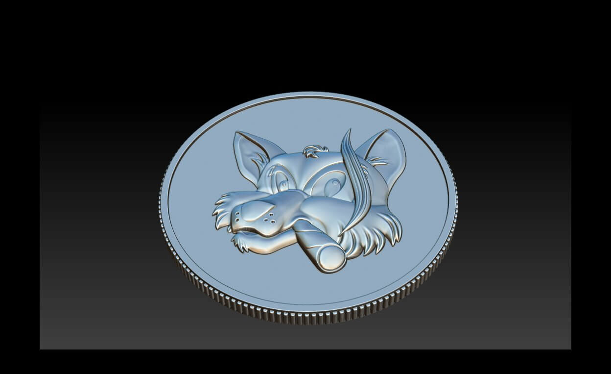 Smoking Fox Coin - 3D Model by Dang nhat Tan