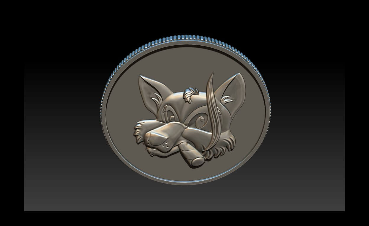 Smoking Fox Coin - 3D Model by Dang nhat Tan