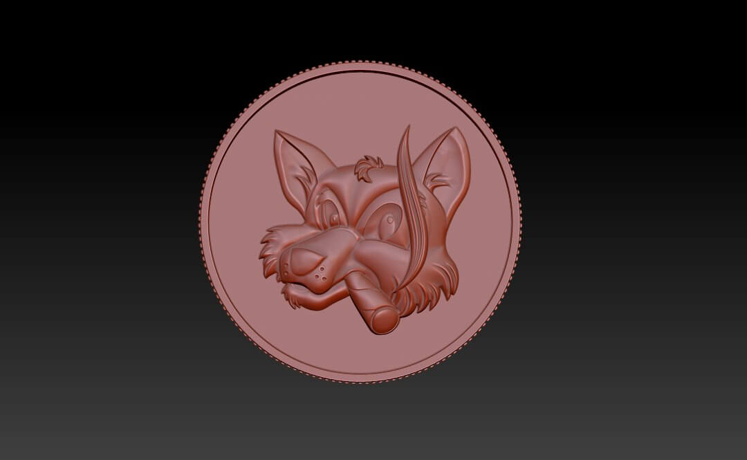 Smoking Fox Coin - 3D Model by Dang nhat Tan