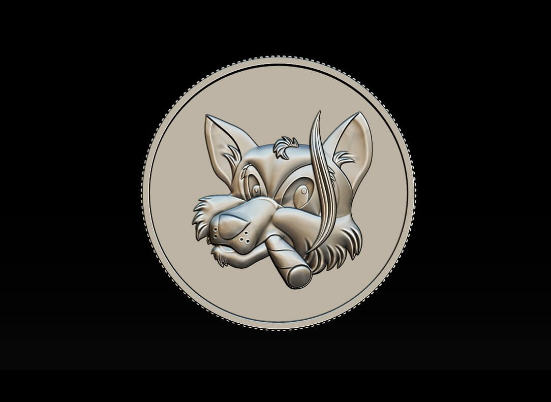 Smoking Fox Coin - 3D Model by Dang nhat Tan