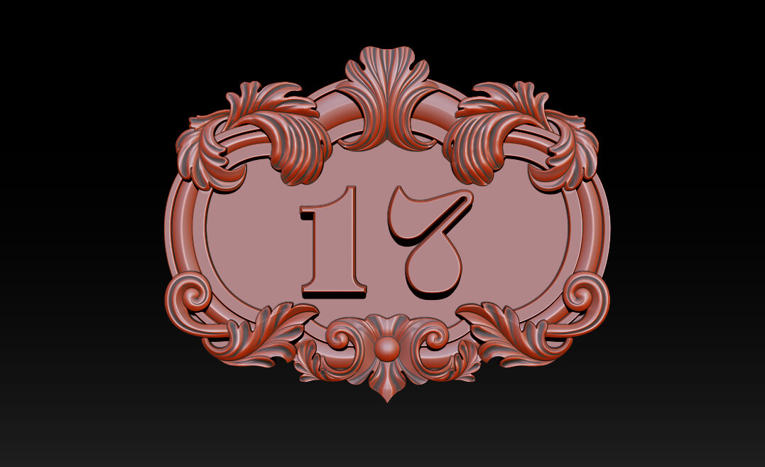 Wall Plate Address With Custom Number - 3D Model by Dang nhat Tan