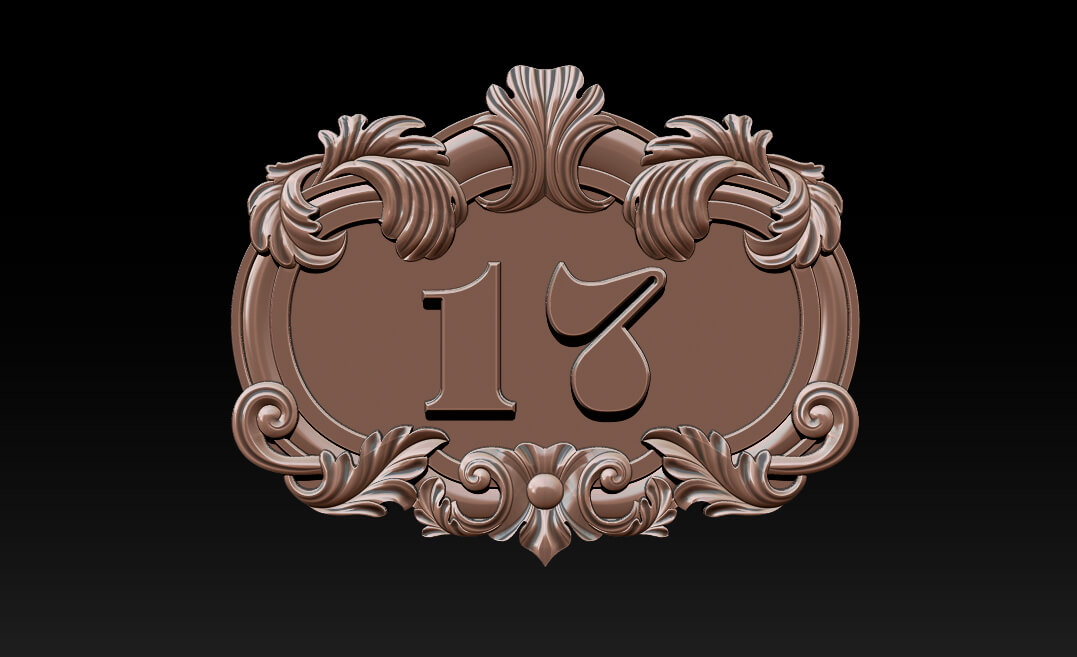 Wall Plate Address With Custom Number - 3D Model by Dang nhat Tan