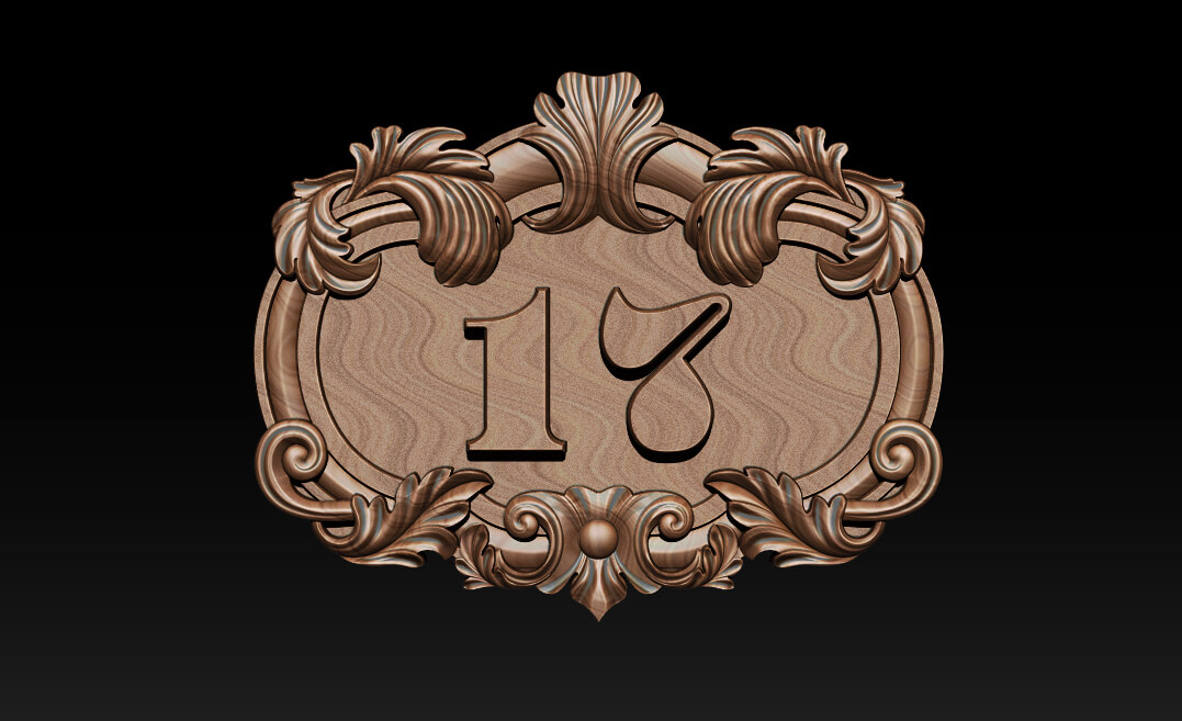 Wall Plate Address With Custom Number - 3D Model by Dang nhat Tan