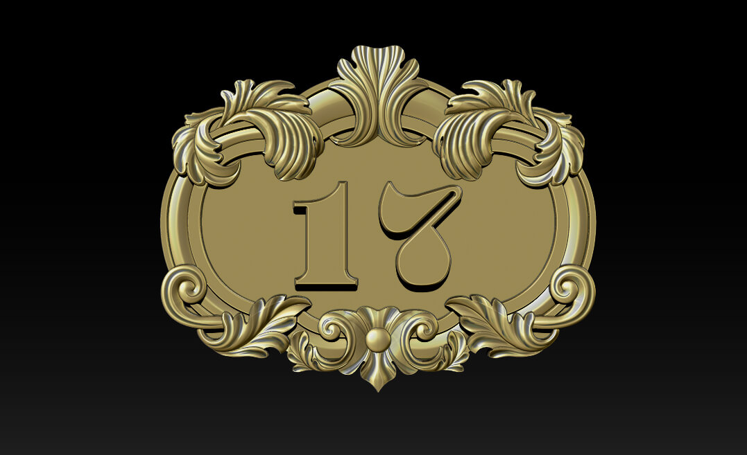 Wall Plate Address With Custom Number - 3D Model by Dang nhat Tan