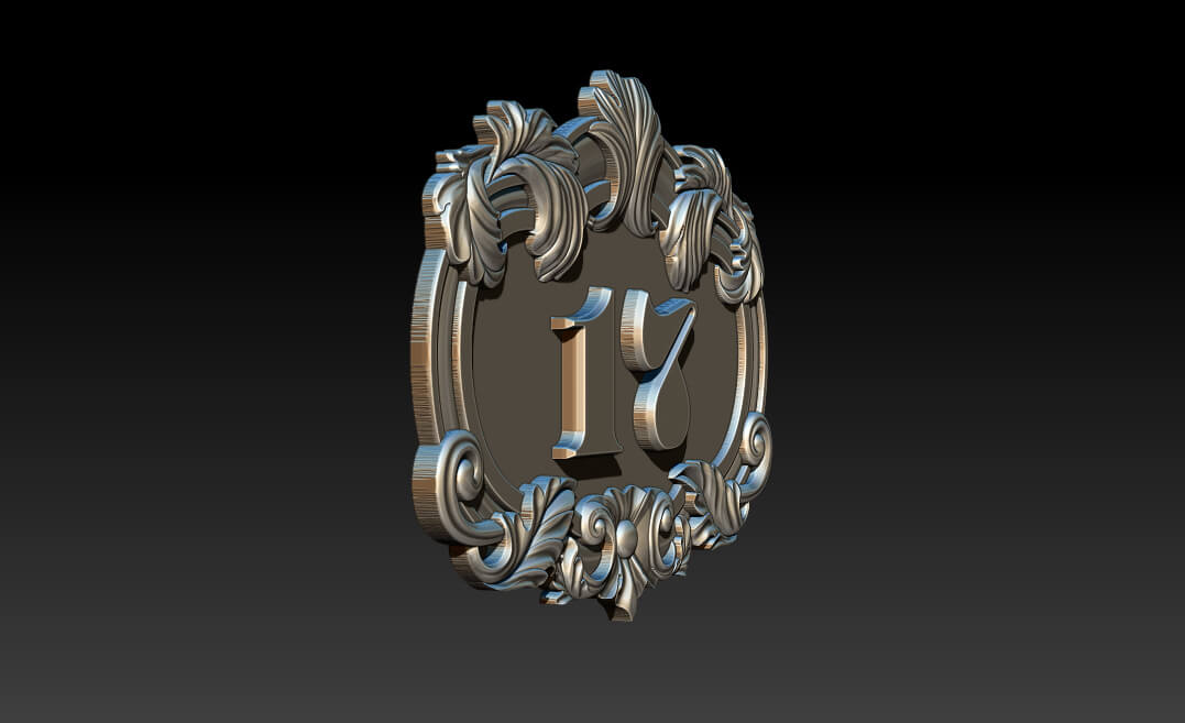 Wall Plate Address With Custom Number - 3D Model by Dang nhat Tan