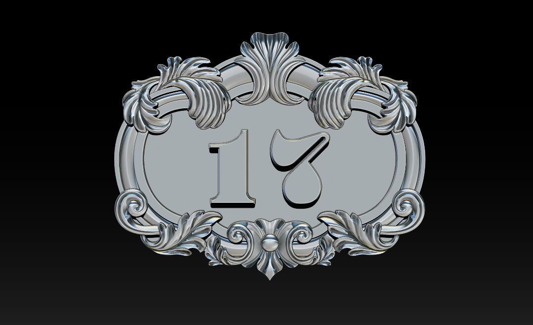 Wall Plate Address With Custom Number - 3D Model by Dang nhat Tan