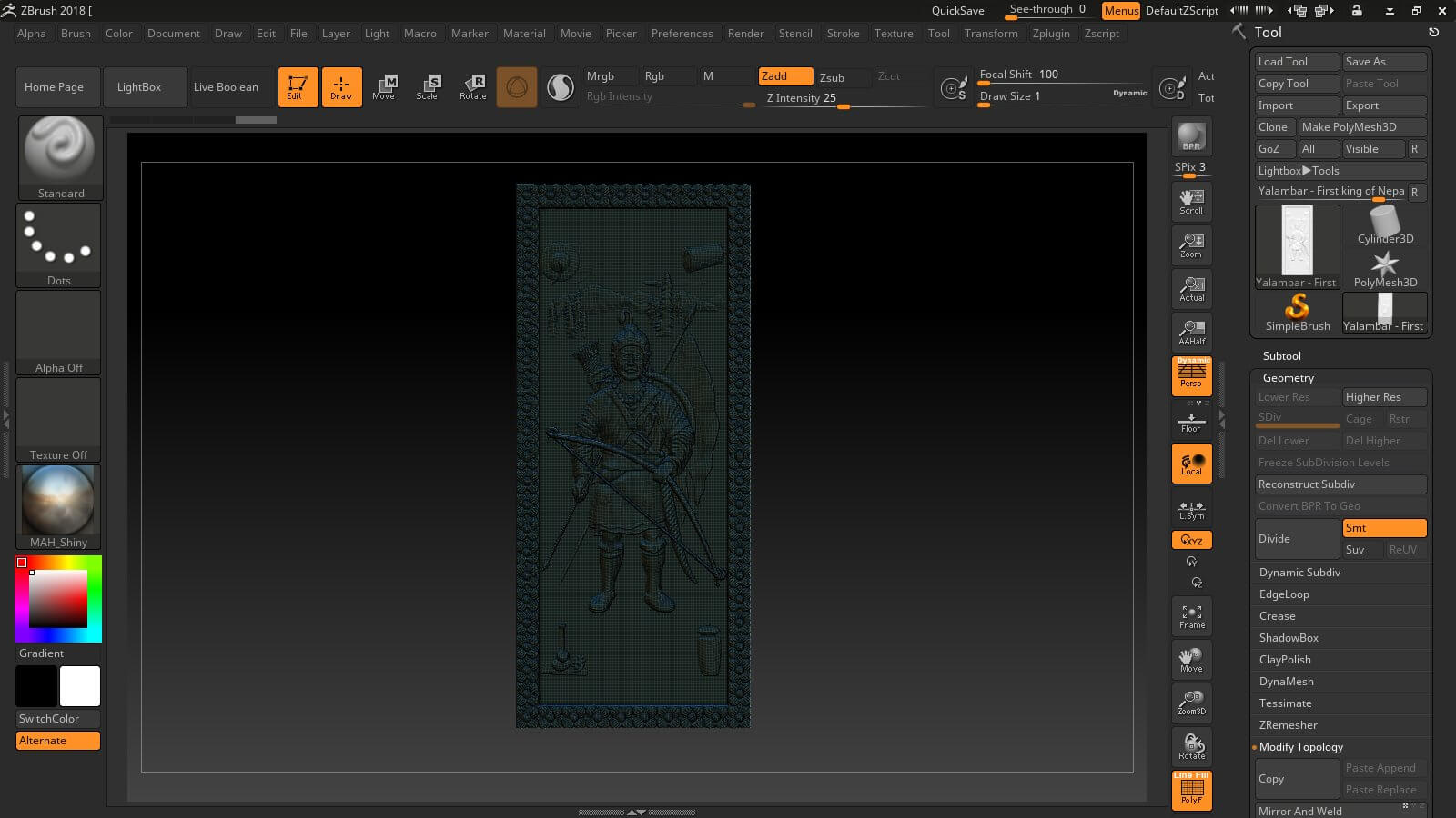 Yalambar First King of Nepal - 3D Model by Dang nhat Tan