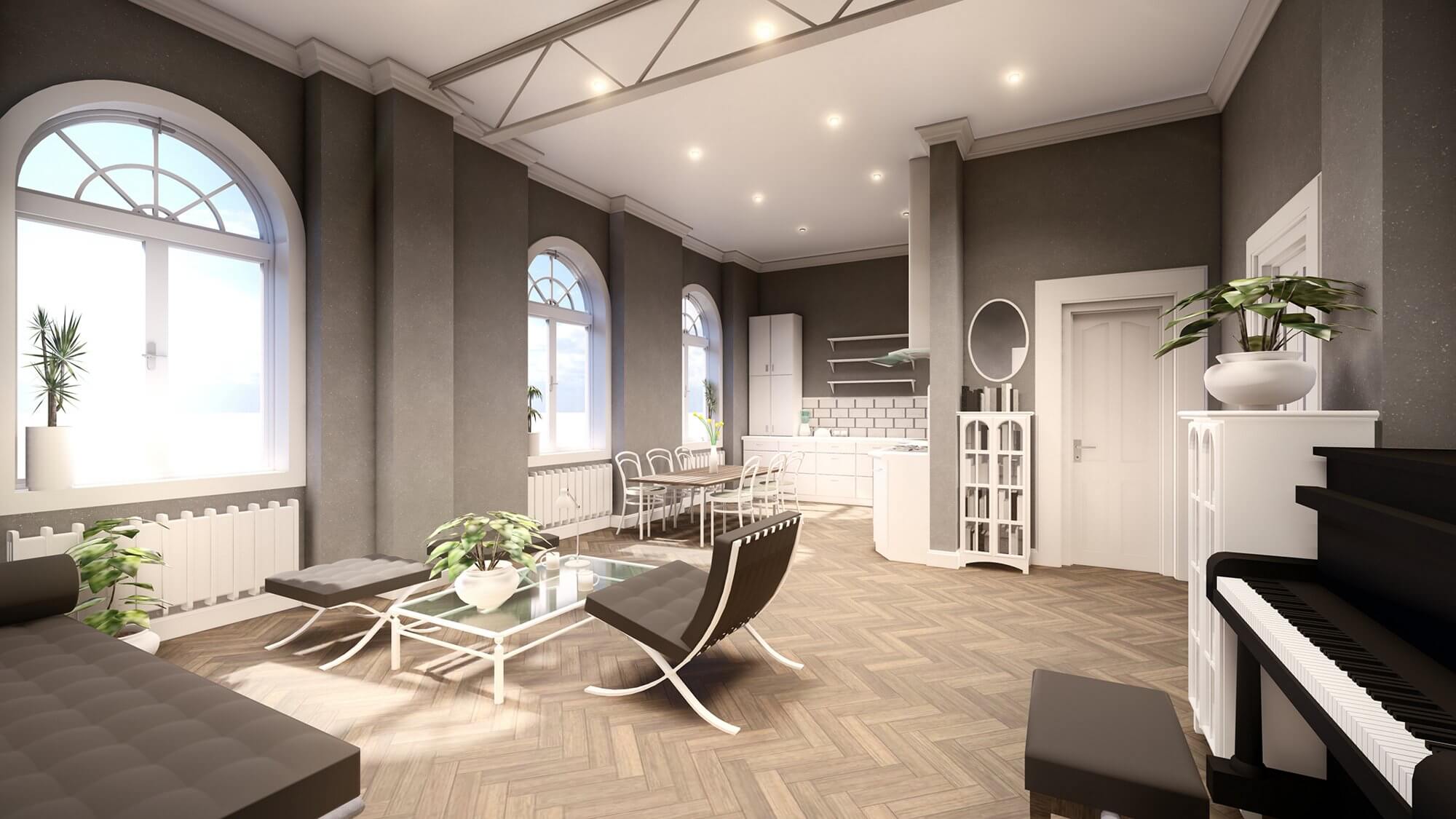 Bachelor Studio Apartment Scene (Archicad) - 3D Model by DANIAN3D