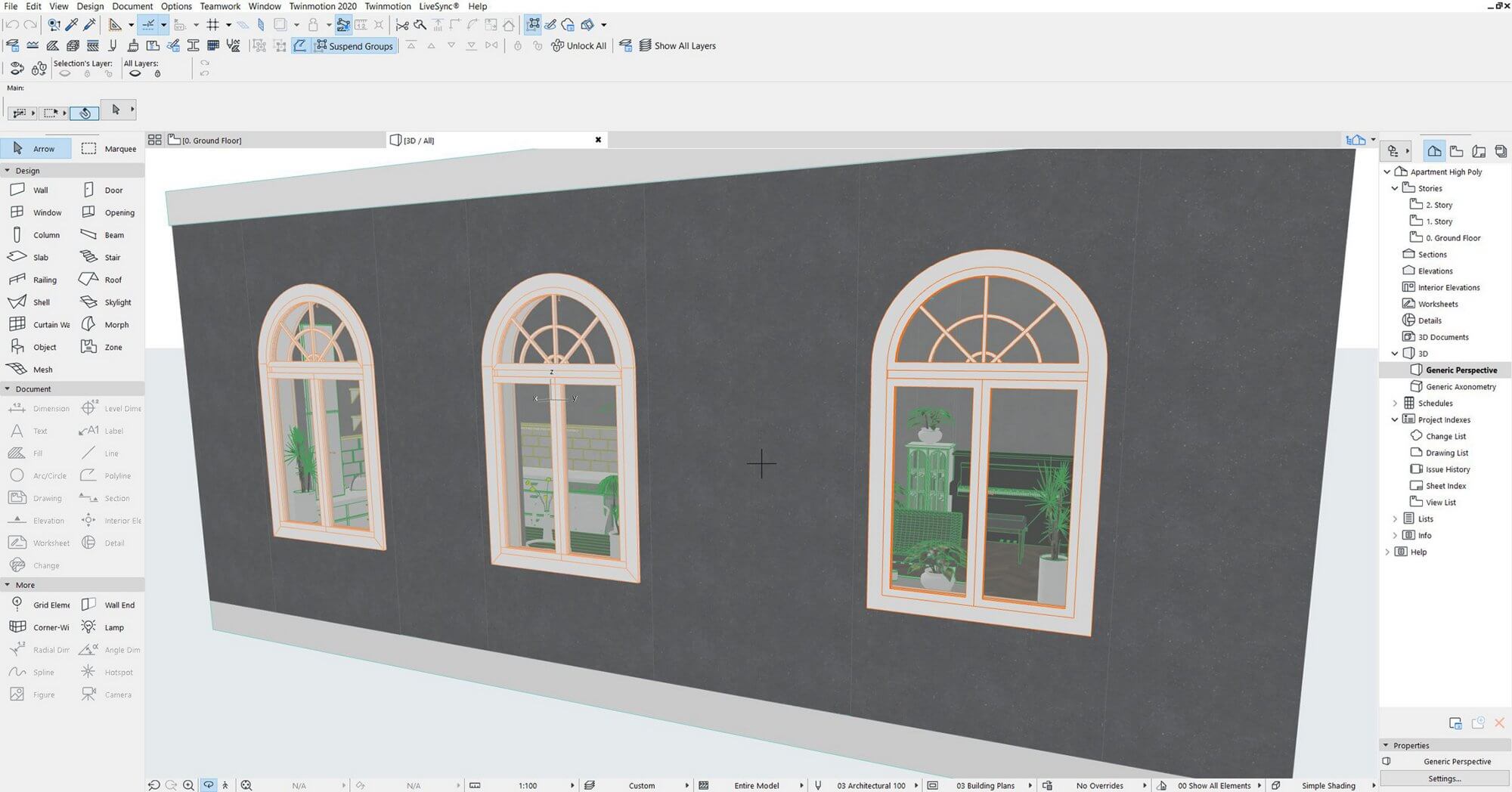Bachelor Studio Apartment Scene (Archicad) - 3D Model by DANIAN3D