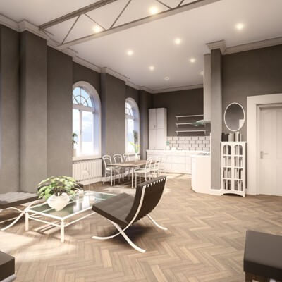 Bachelor Studio Apartment Scene (Lumion) - 3D Model by DANIAN3D