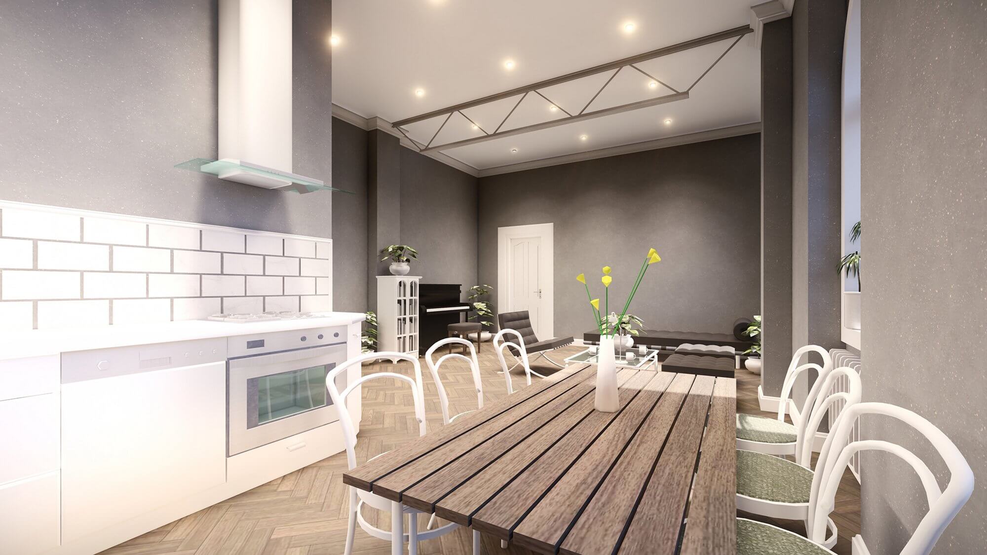 Bachelor Studio Apartment Scene - 3D Model by DANIAN3D