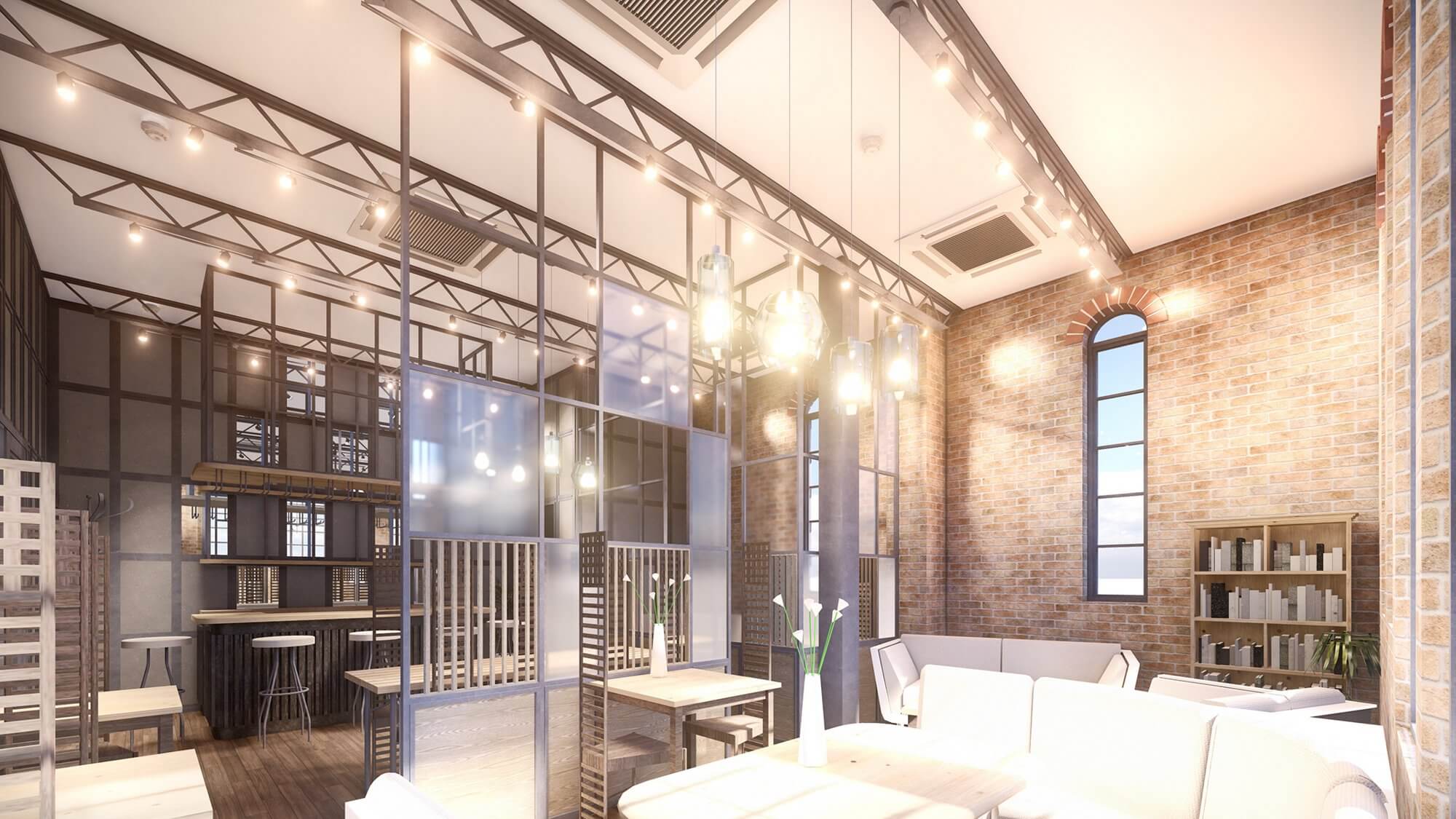 Intimate Cafe, Bar & Restaurant Scene (SketchUp) - 3D Model by DANIAN3D