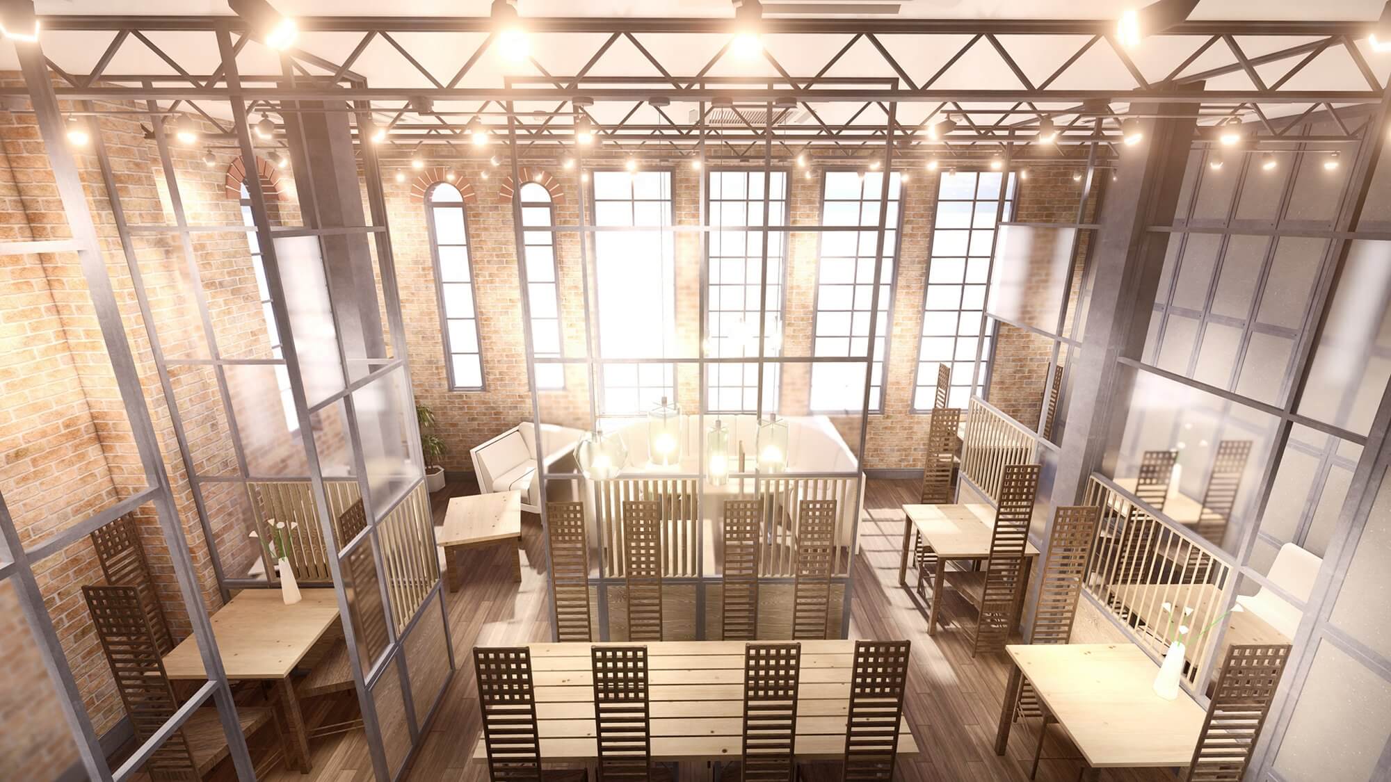 Intimate Cafe, Bar & Restaurant Scene (SketchUp) - 3D Model by DANIAN3D