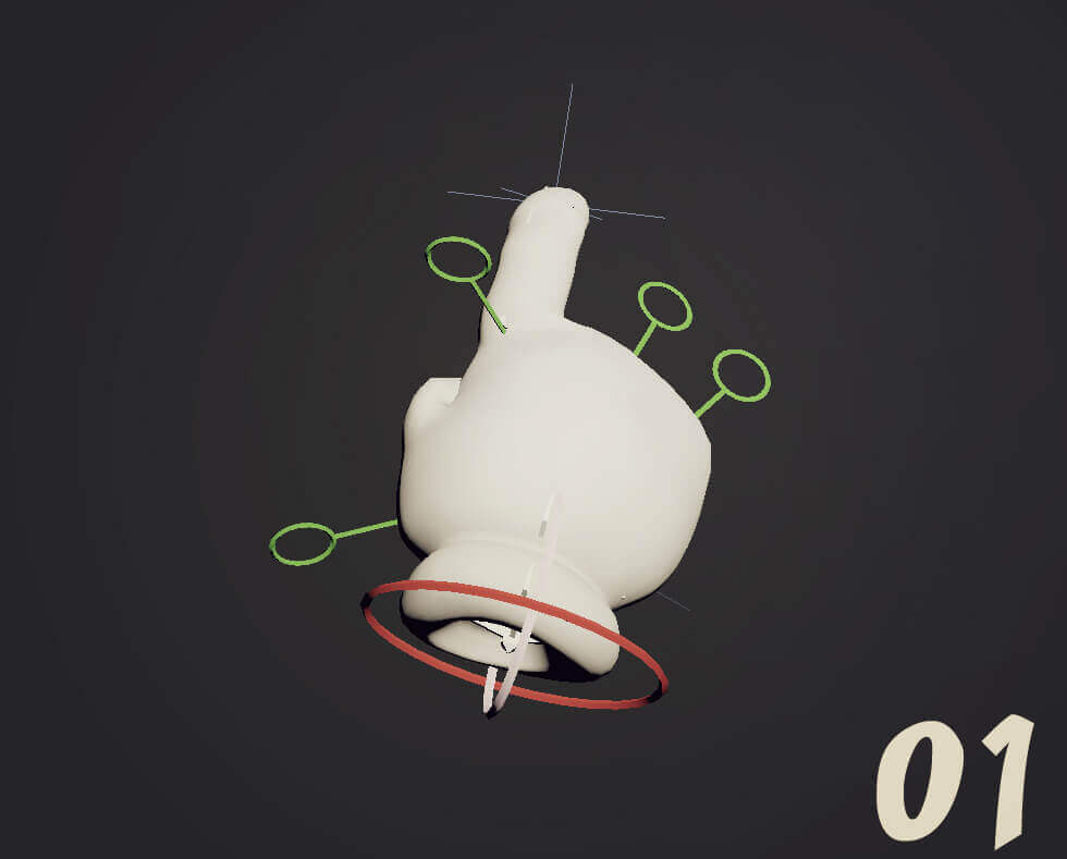 25 Cartoon Hand Animation - 3D Model by Daniel Mikulik