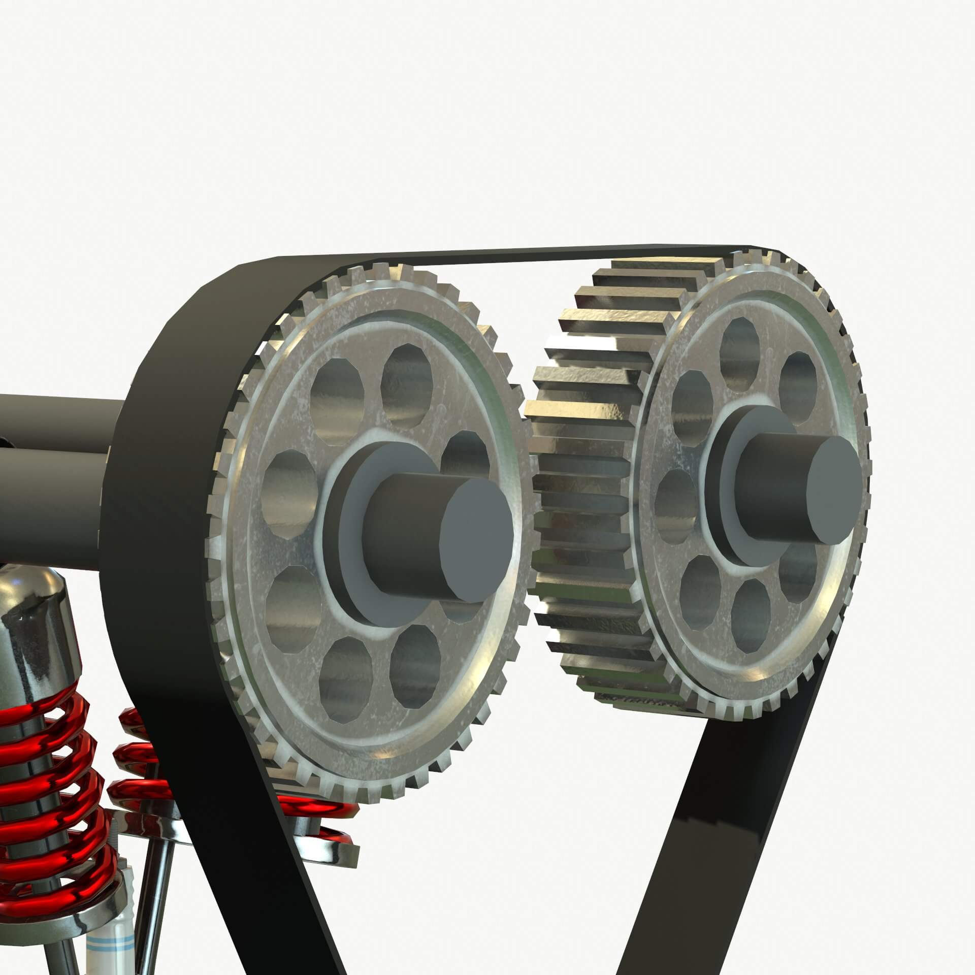 Animated Engine Parts 4T - 3D Model by Daniel Mikulik