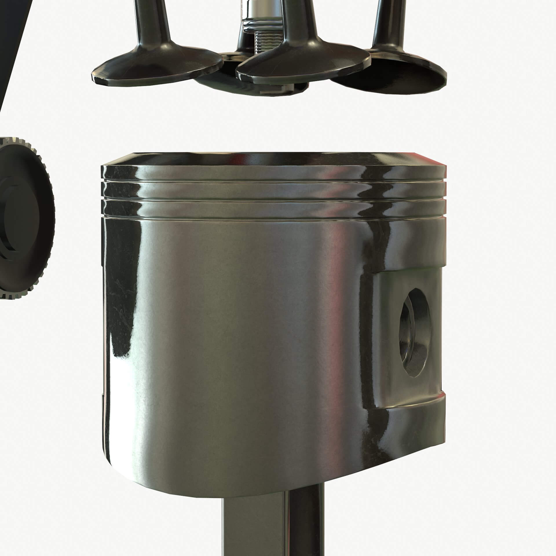 Animated Engine Parts 4T - 3D Model by Daniel Mikulik