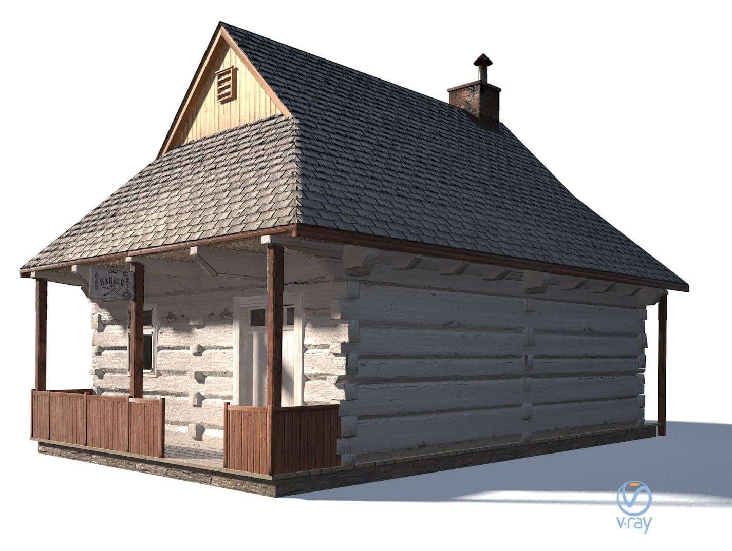 Barber House - Slav Architecture 3D Model by Daniel Mikulik