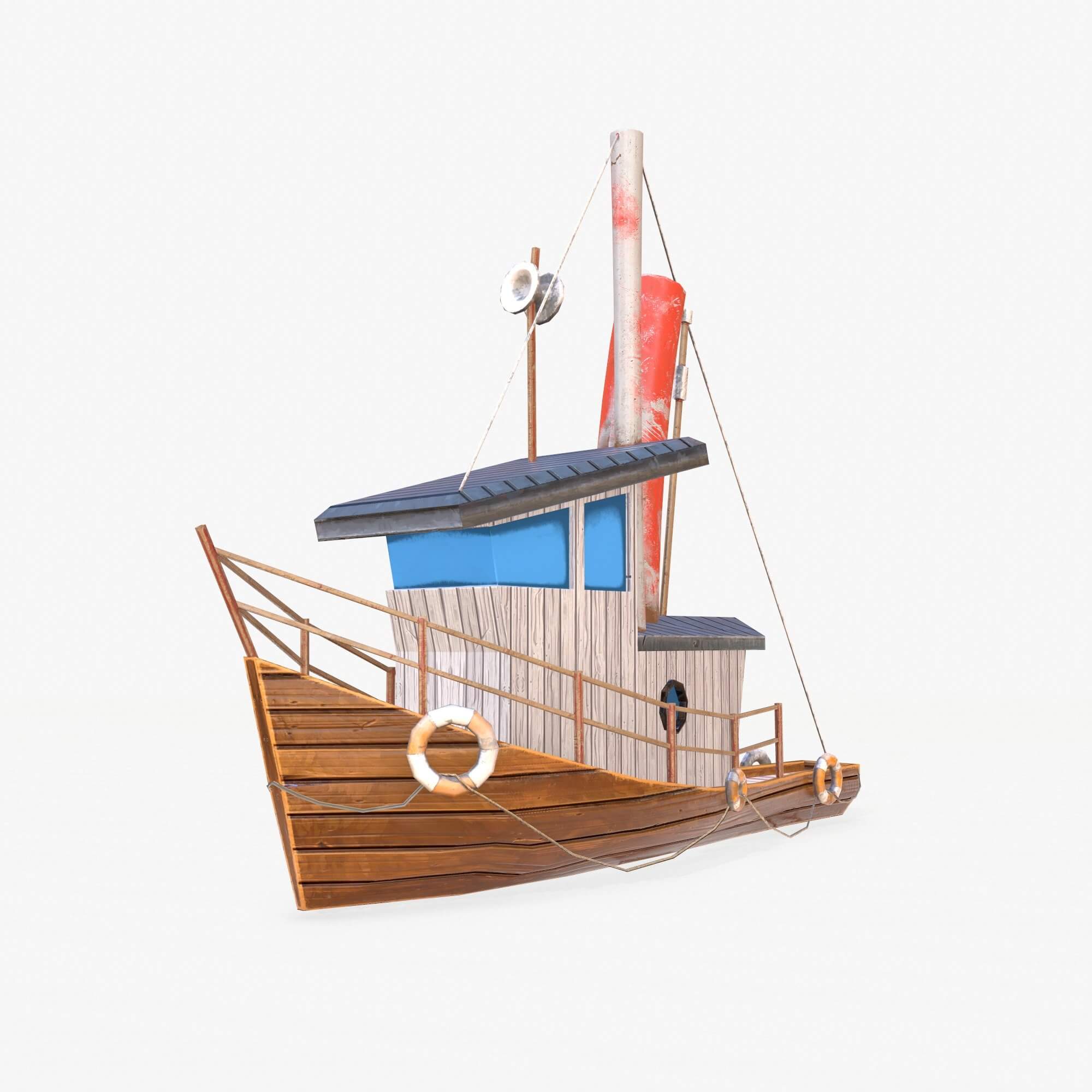 Cartoon Mini Boat 2 - 3D Model by Daniel Mikulik