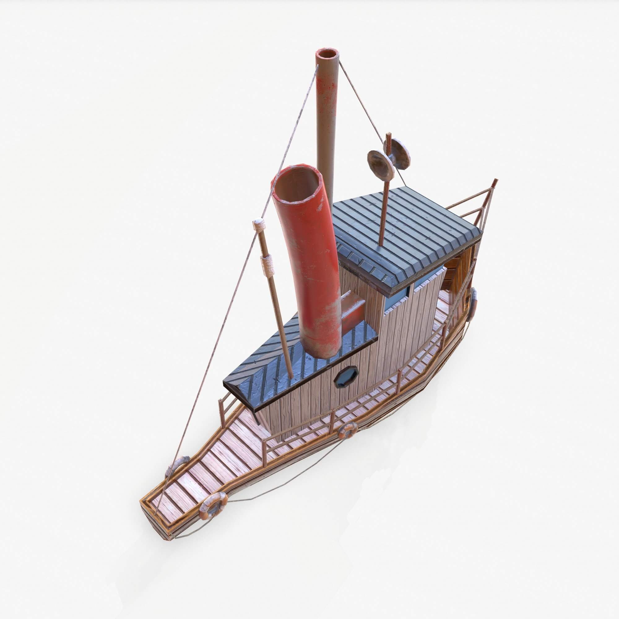 Cartoon Mini Boat 2 - 3D Model by Daniel Mikulik