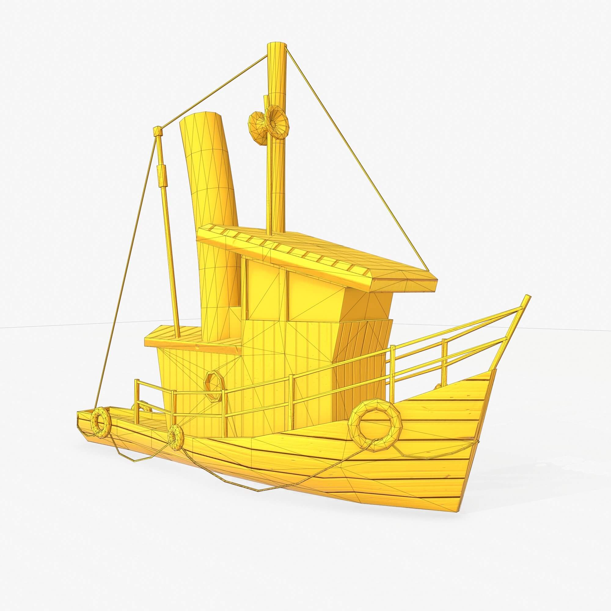 Cartoon Mini Boat 2 - 3D Model by Daniel Mikulik